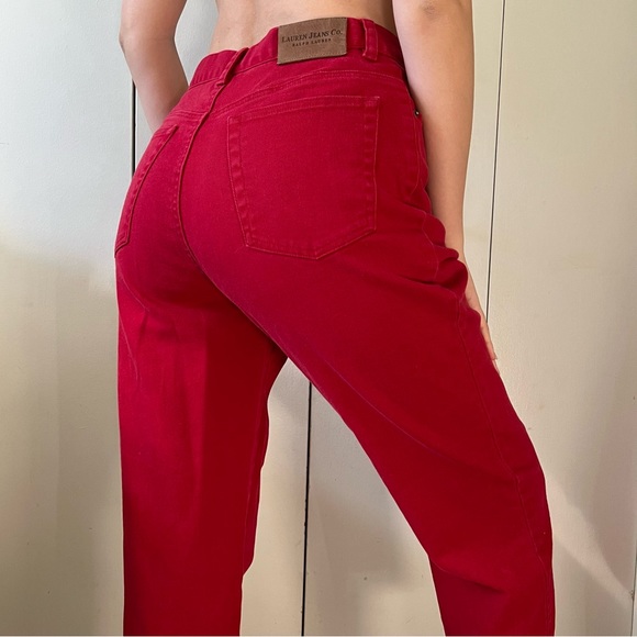 Ralph Lauren | Jeans | Vintage Red High Rise Lauren Jeans Co Ralph ...